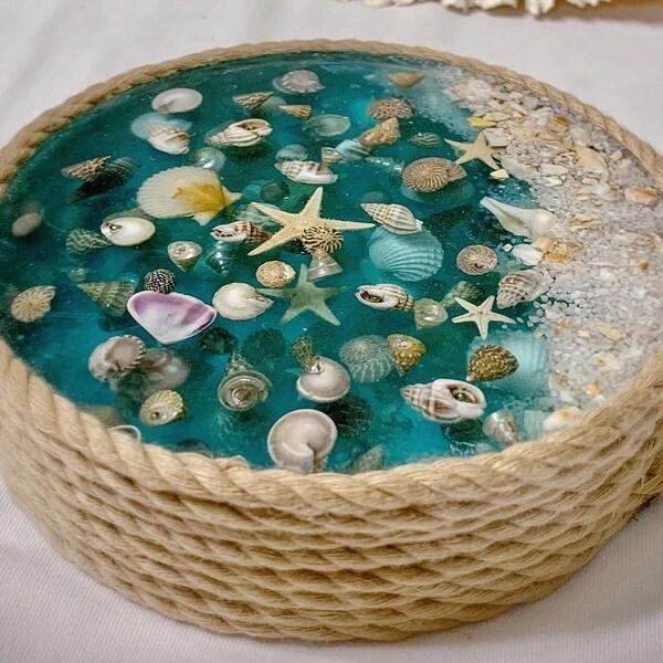 Seashell Coasters - Etsy
