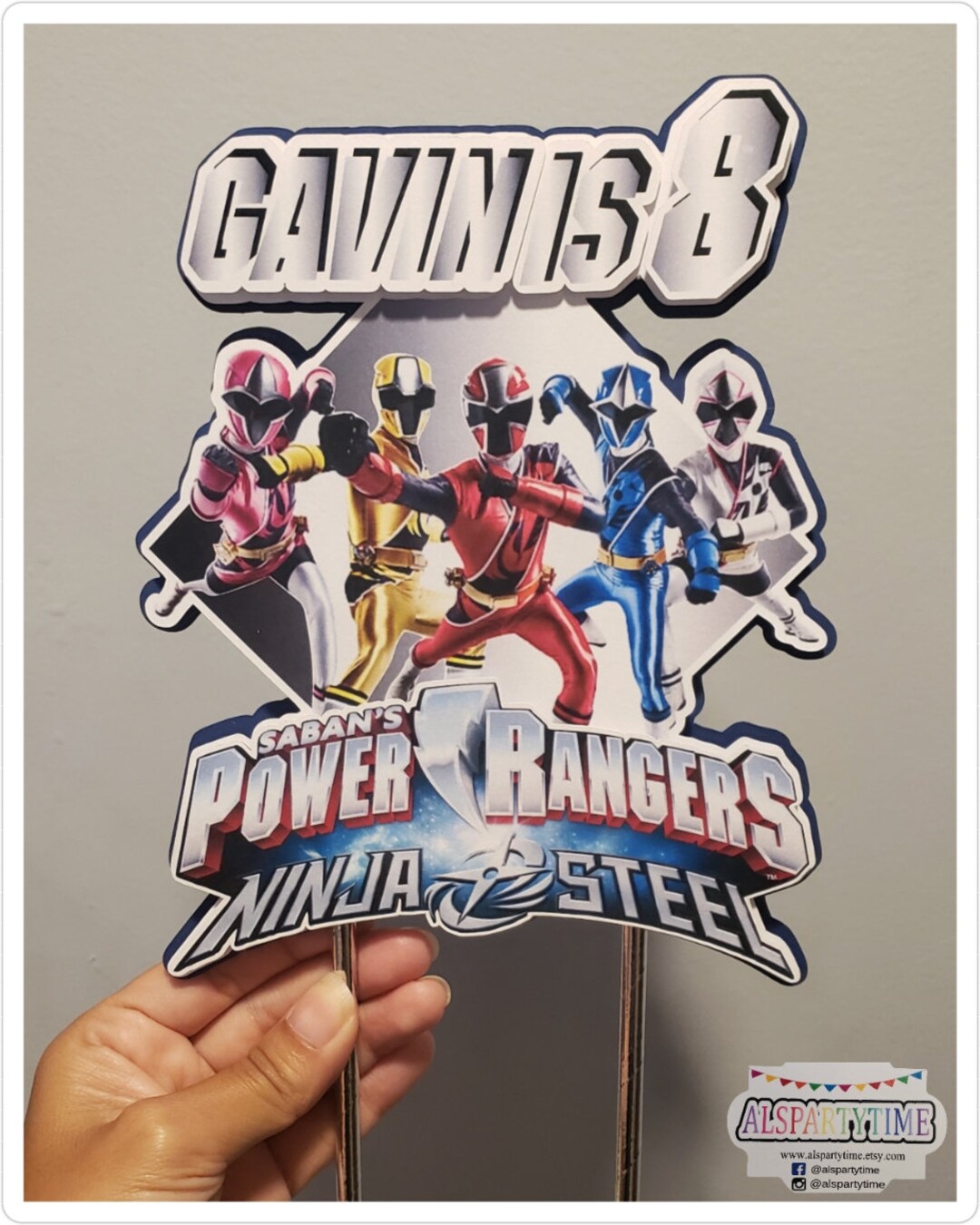 Power Rangers Ninja Steel Cake Topper/ Cupcake Toppers. - Etsy