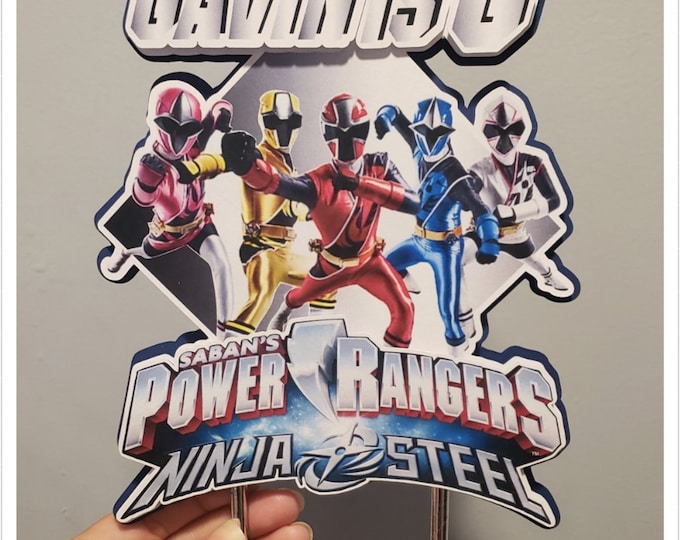 Power Rangers, Ninja Steel Cake Topper/ Cupcake Toppers. - Etsy