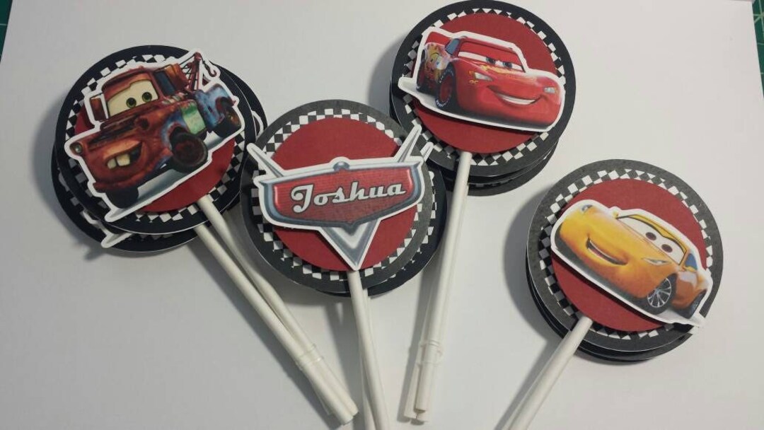 Cars Inspired Cupcake Toppers - Car Cake Décor- Party Decoration ...