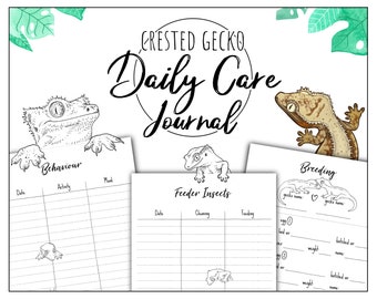 Leopard Gecko Daily Care Journal, Leopard Gecko Supplies, Leopard Gecko ...