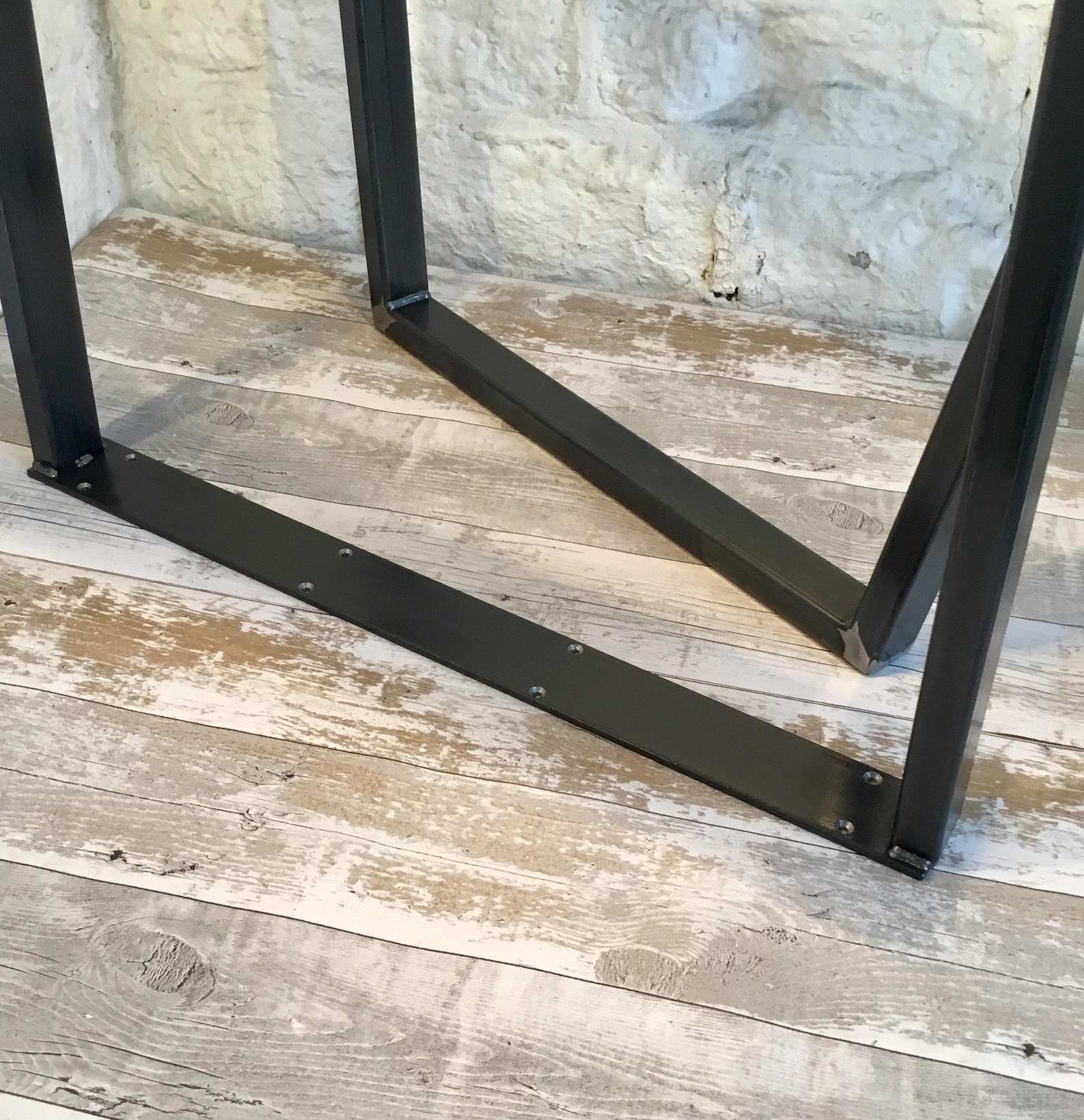 2 X Reverse Trapezium Handmade in the UK Raw Steel Metal Large - Etsy