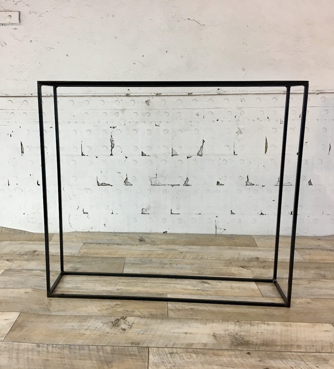 Handmade in UK Steel Top Industrial Style Black/raw Steel Metal Minimal ...