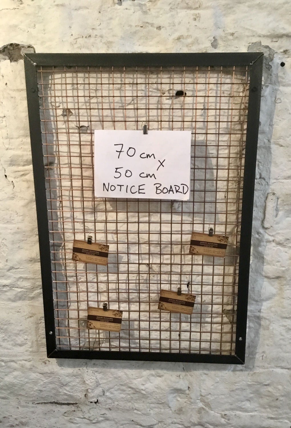 Raw Steel Handmade Industrial Vintage Mesh Notice Board Home | Etsy UK