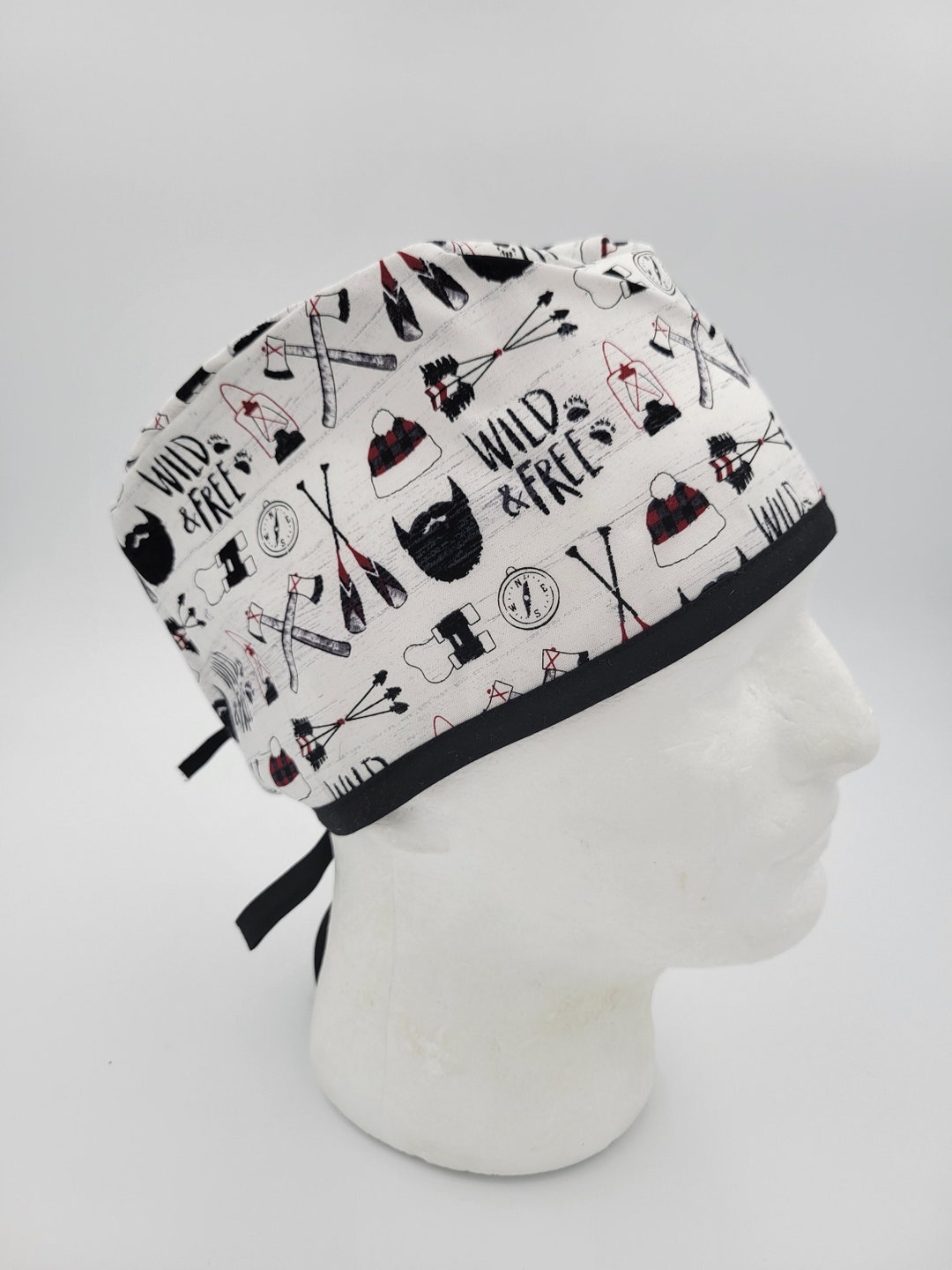 Men's Surgical Scrub Hats, or Scrub Caps -wild & Free Cotton 100% - Etsy