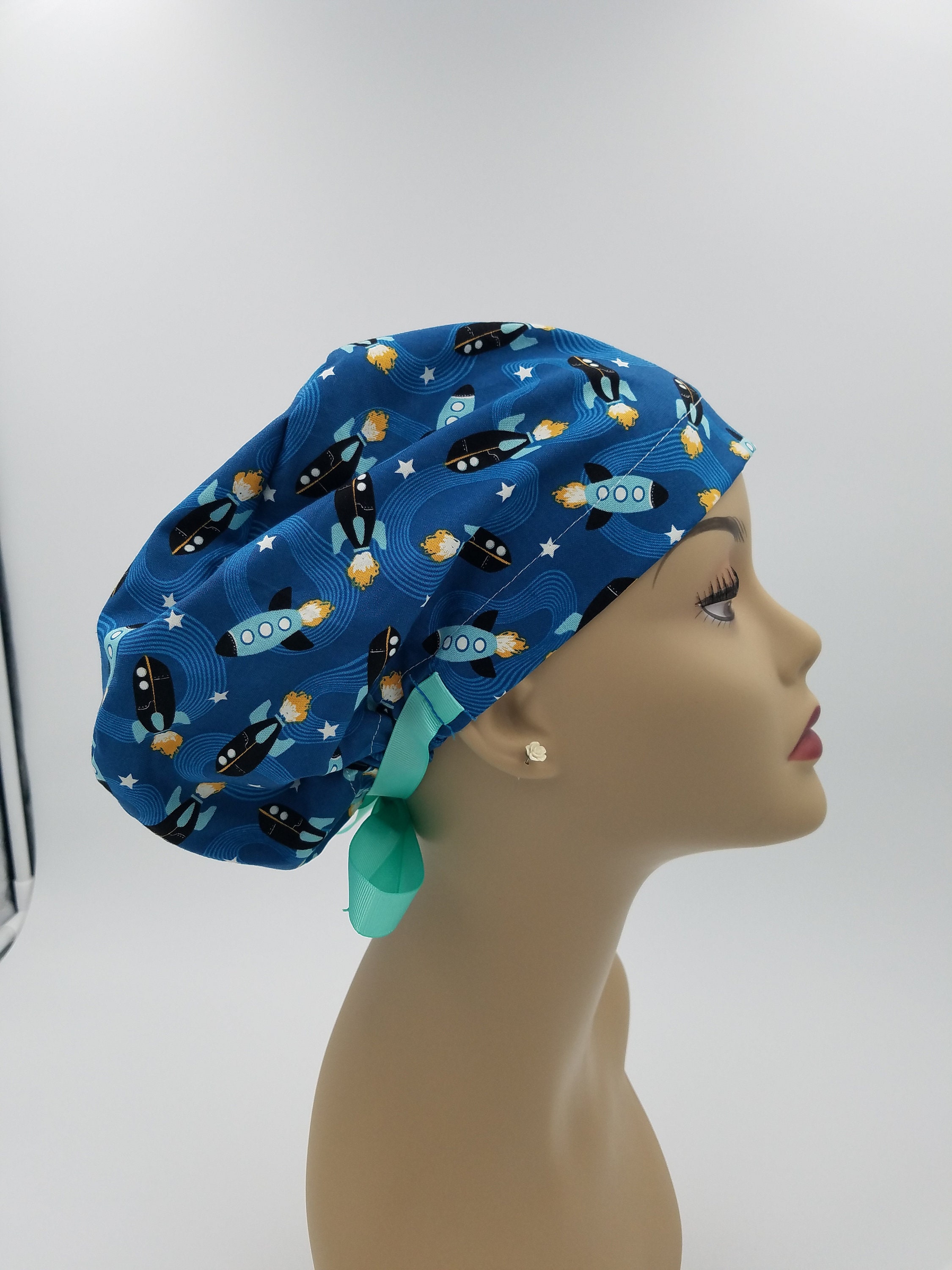 Women's Surgical Scrub Hats or Scrub Caps-let's Rocket - Etsy