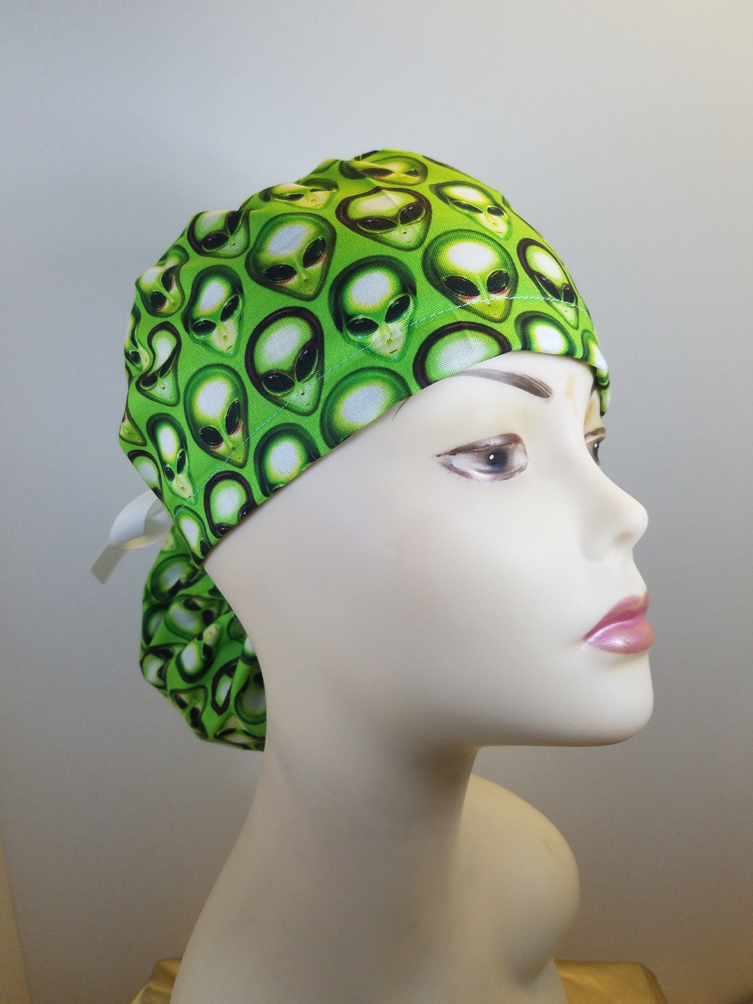 Surgical Cap Ponytail Style-alien Heads-cotton 100% - Etsy