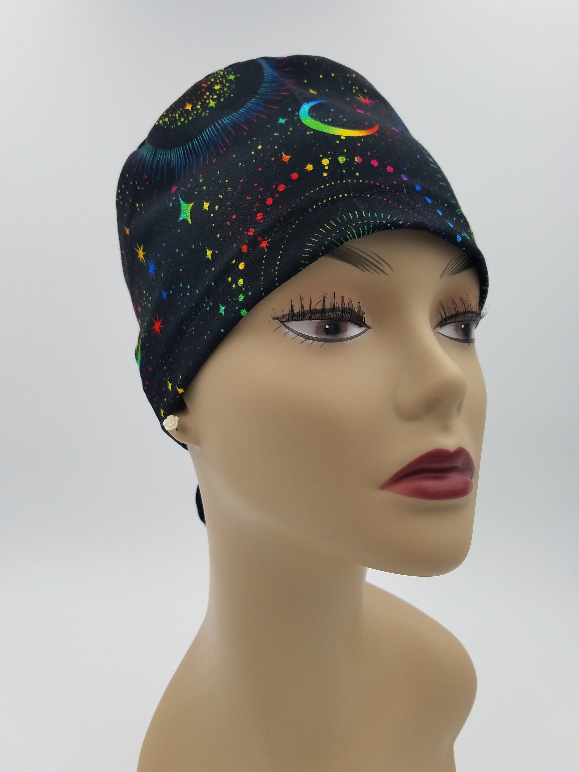 Surgical Cap Ponytail Style Rainbow Crescent Moon-cotton 100% - Etsy