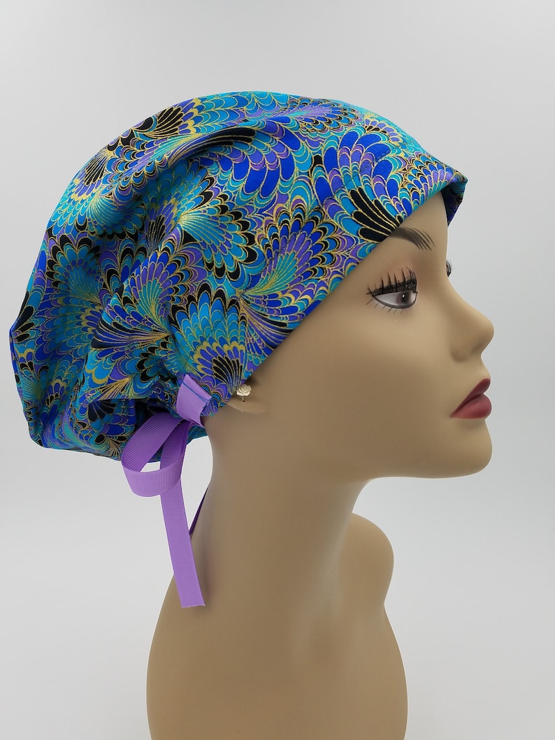 Women's Surgical Scrub Hats or Scrub Caps Peacock - Etsy