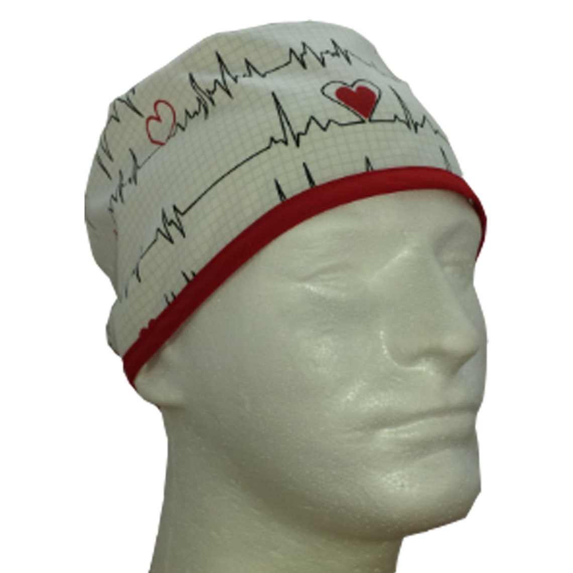 Men's Surgical Scrub Hats, or Scrub Caps-ekg Print- Cotton 100% - Etsy