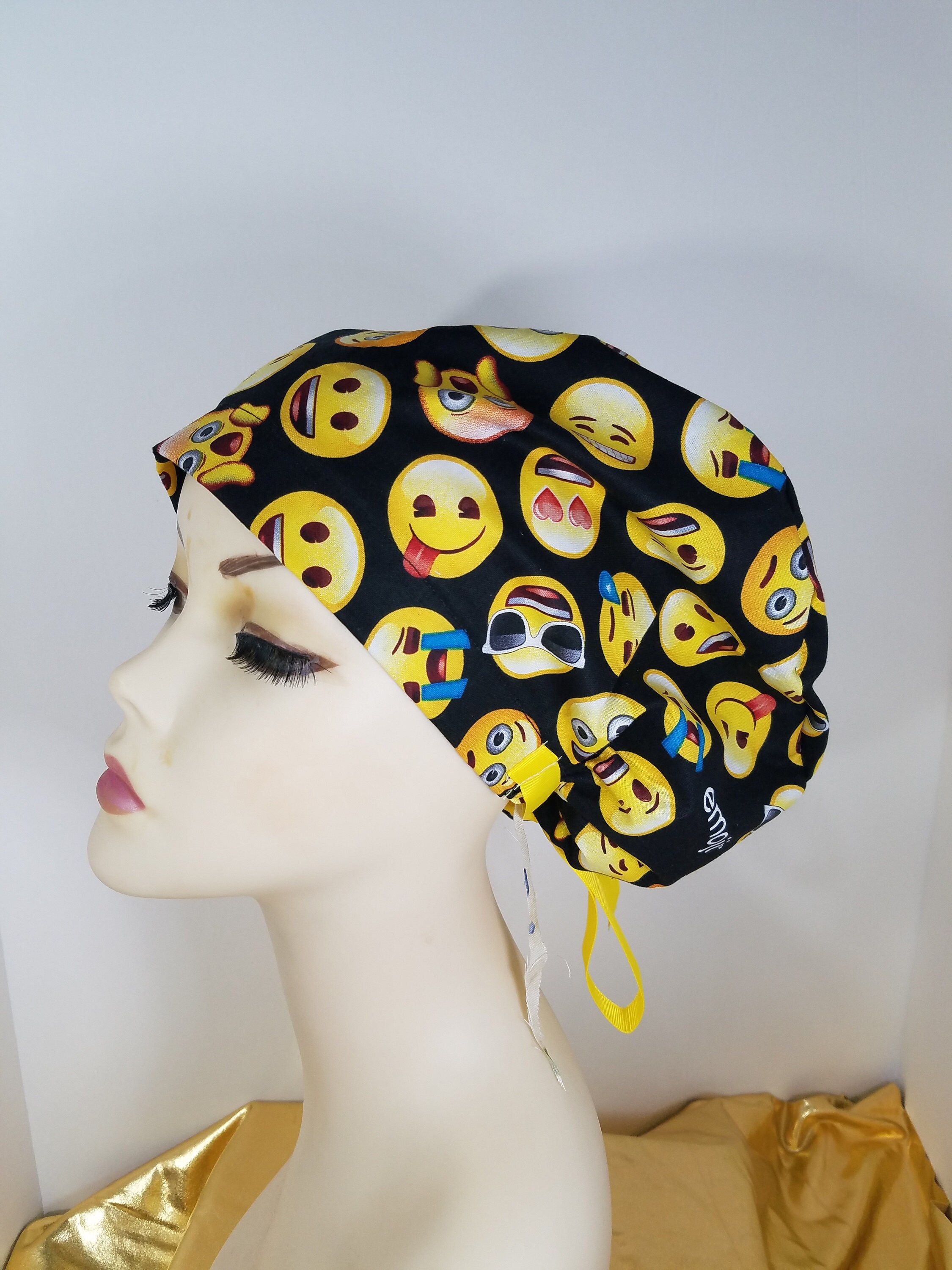 Women's Surgical Scrub Hats or Scrub Caps-full of Emoji - Etsy