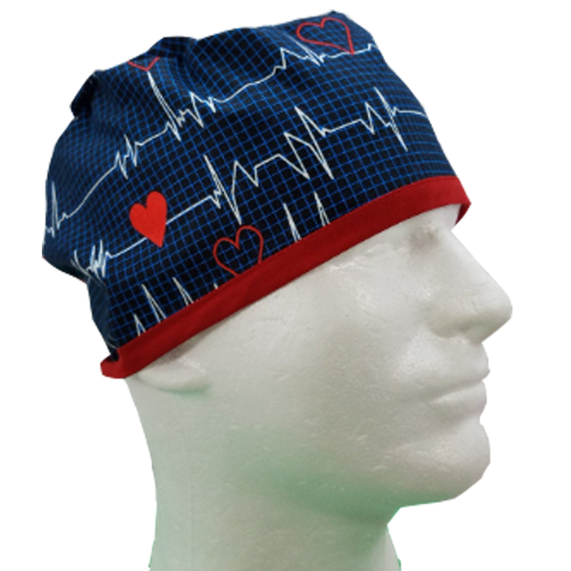 Men's Surgical Scrub Hats or Scrub Caps-ekg Print Cotton - Etsy