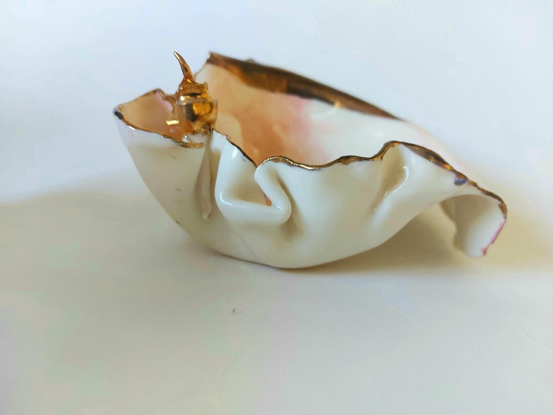 Unique Pink Ceramic Bowl, Vintage Pink Porcelain, Ooak Dish, Ceramic ...