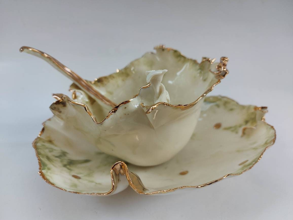 Forest Green Ceramic Set Dinnerware Set 4 Pieces of - Etsy