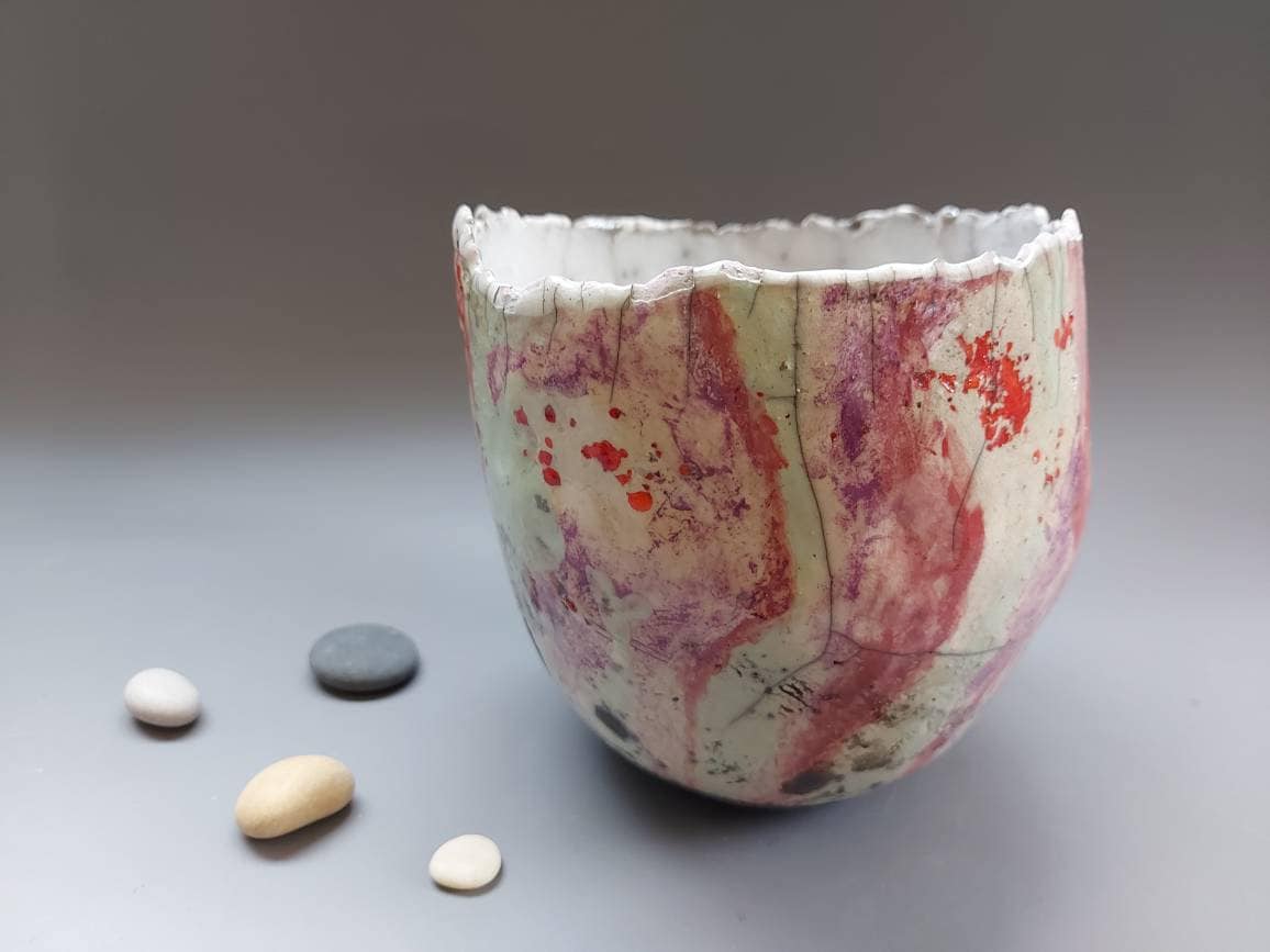 Hand Made Ceramic Raku Bowl Raku Pottery Unique Gift for - Etsy