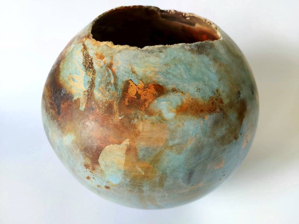 Collectable Ceramic Pit Fire Organic Rounded Bowl Natural - Etsy