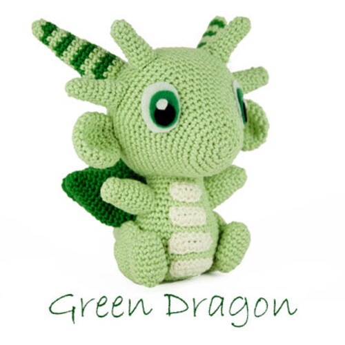 Crochet Pattern Green Dragon - Etsy