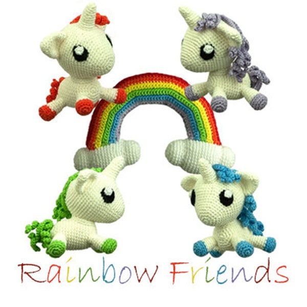 Crochet Rainbow Friends Pattern - Etsy