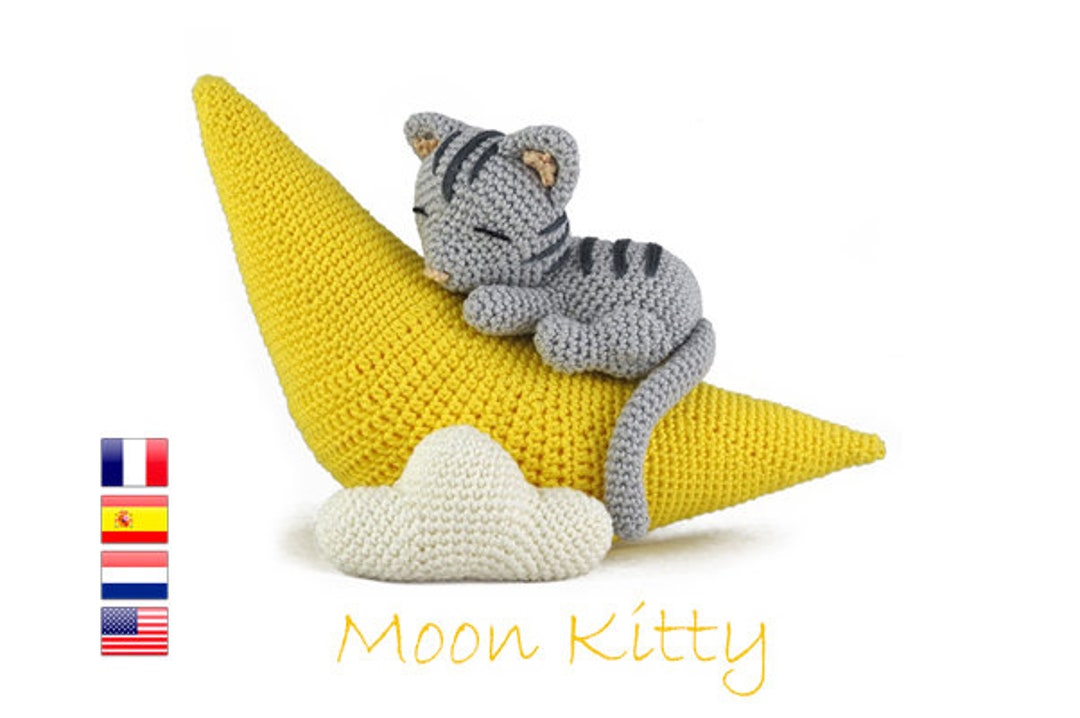 Crochet Pattern Moon Kitty (amigurumi) - Etsy