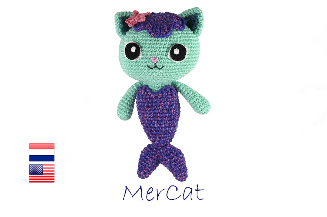 Crochet Pattern Mercat - Gabby's Dollhouse - Anigurumi - Stuffed Animal ...