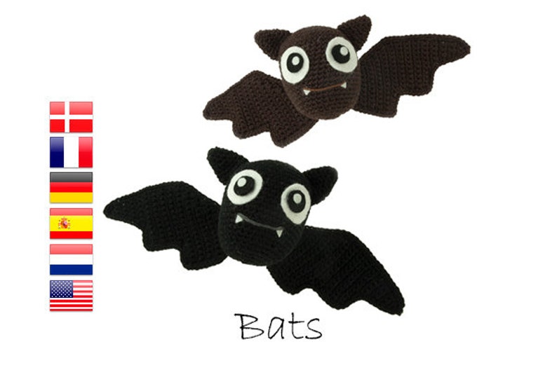 Crochet Pattern Bats - Amigurumi - Halloween - Etsy