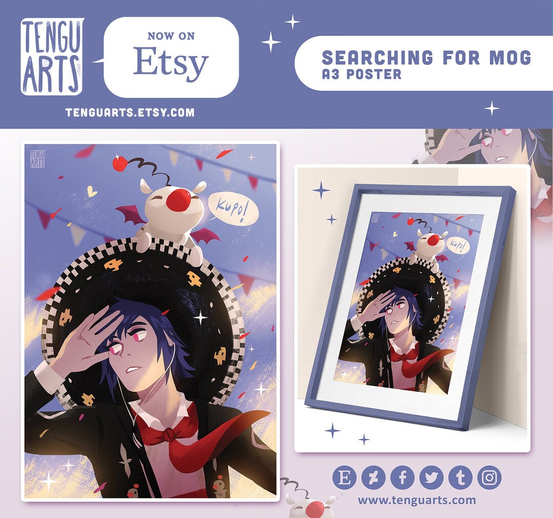 FFXV Searching for Mog : A3 Fan Art Poster - Etsy