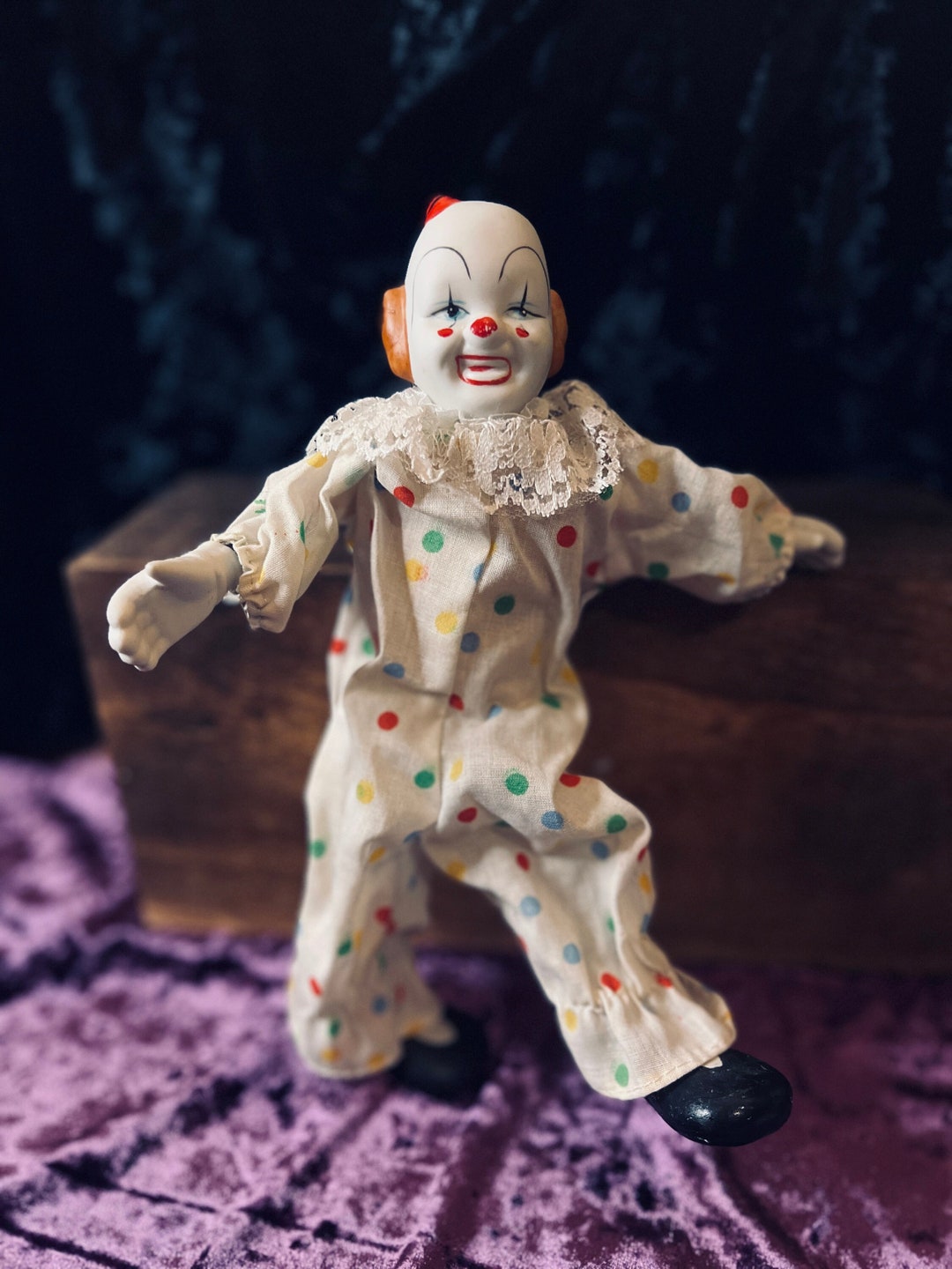Vintage 10 Posable Porcelain Wire Clown Doll Circus Oddities - Etsy
