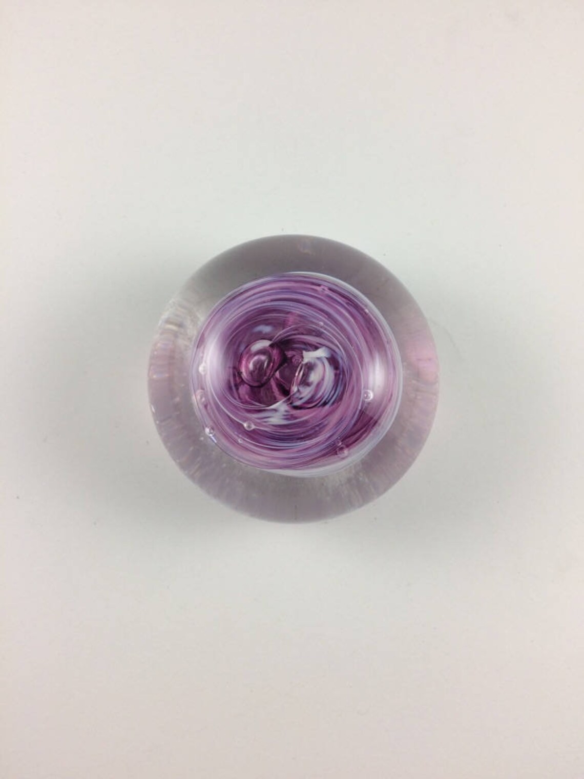 Pink and White Swirl Paperweight - Etsy