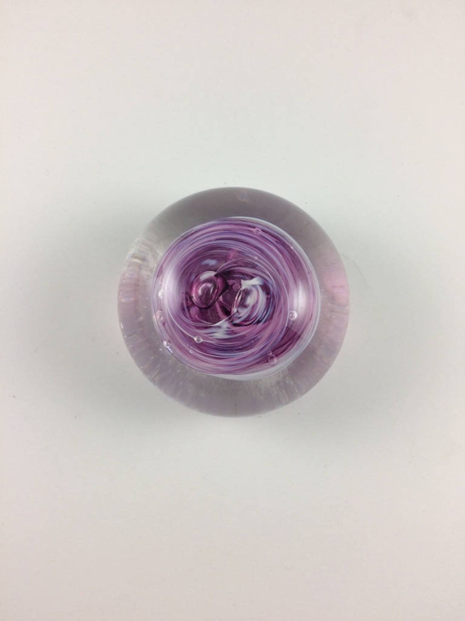 Pink and White Swirl Paperweight - Etsy