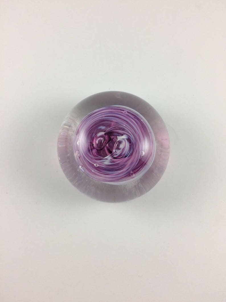 Pink and White Swirl Paperweight - Etsy