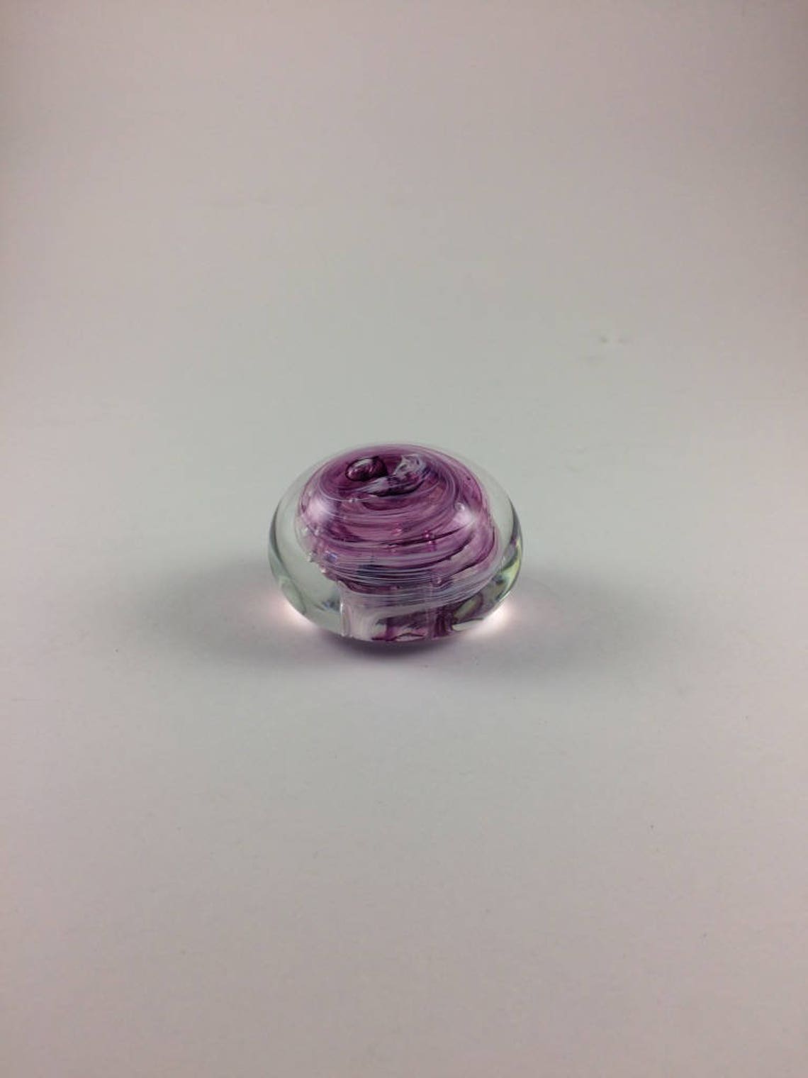 Pink and White Swirl Paperweight - Etsy