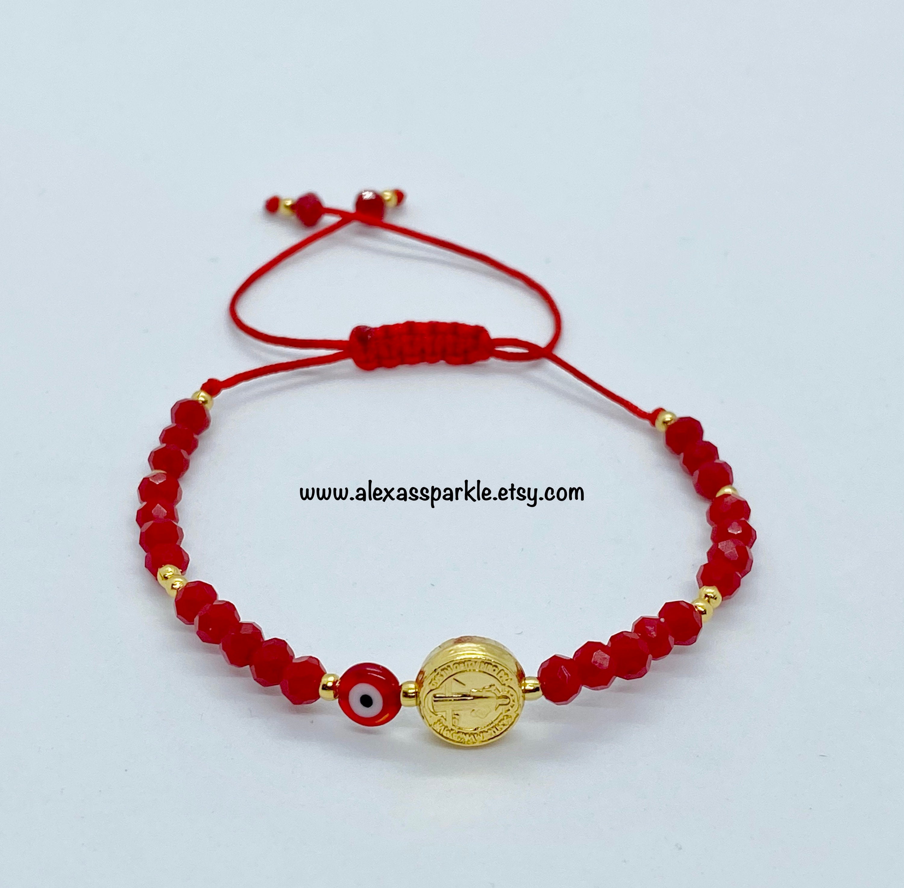 Saint Benedict and Evil Eye Protection Bracelet Pulsera | Etsy