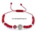 Saint Benedict Evil Eye Bracelet: Red Crystal, Silver Protection - Etsy