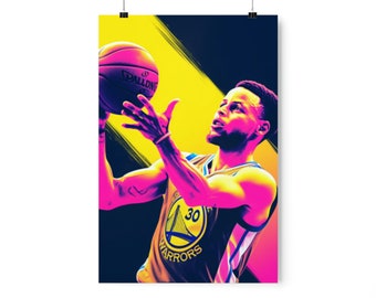 Steph Curry Poster Golden State Warriors Free Shipping NBA - Etsy