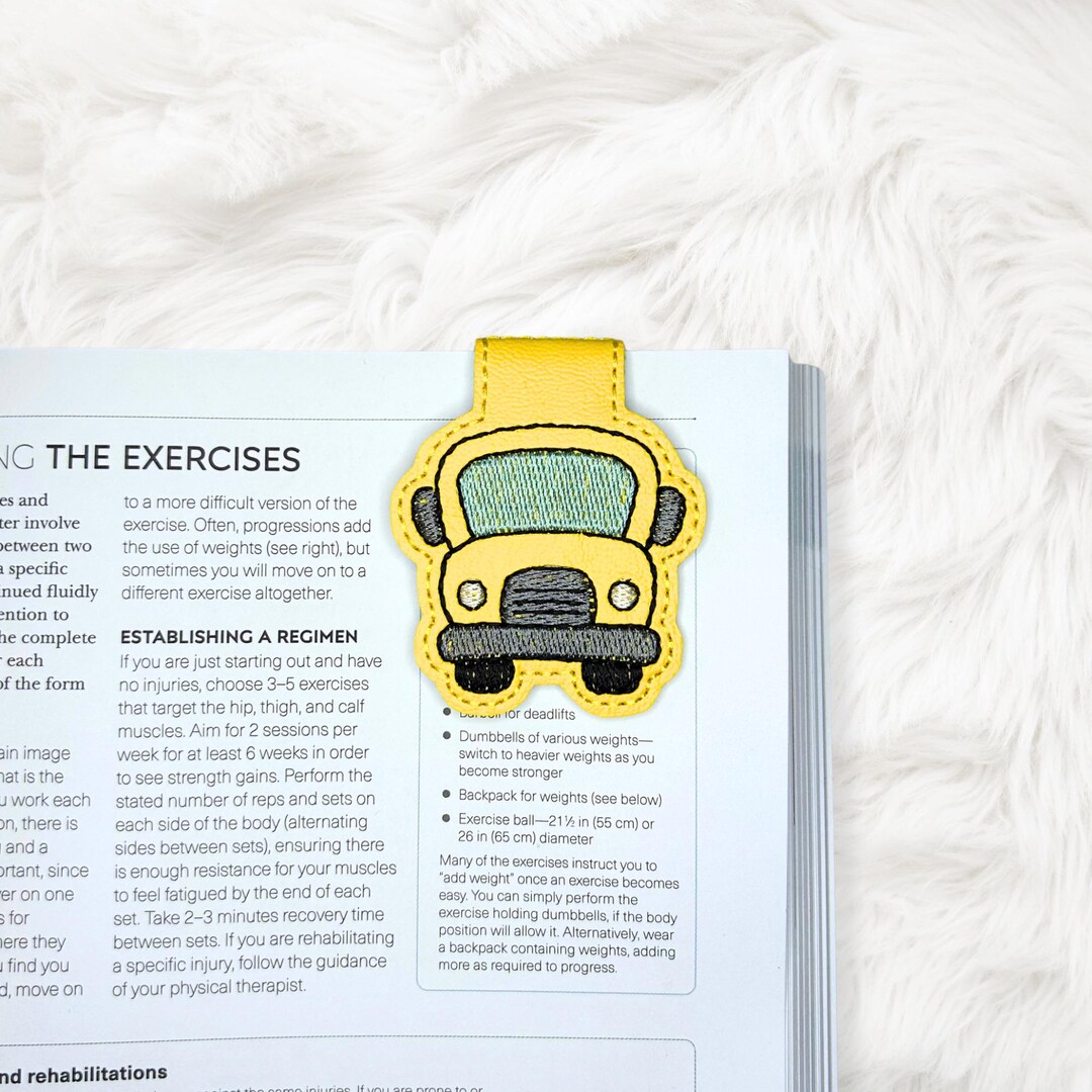 ITH 4x4 School Bus Foldover Magnetic Bookmark, in the Hoop, Machine ...
