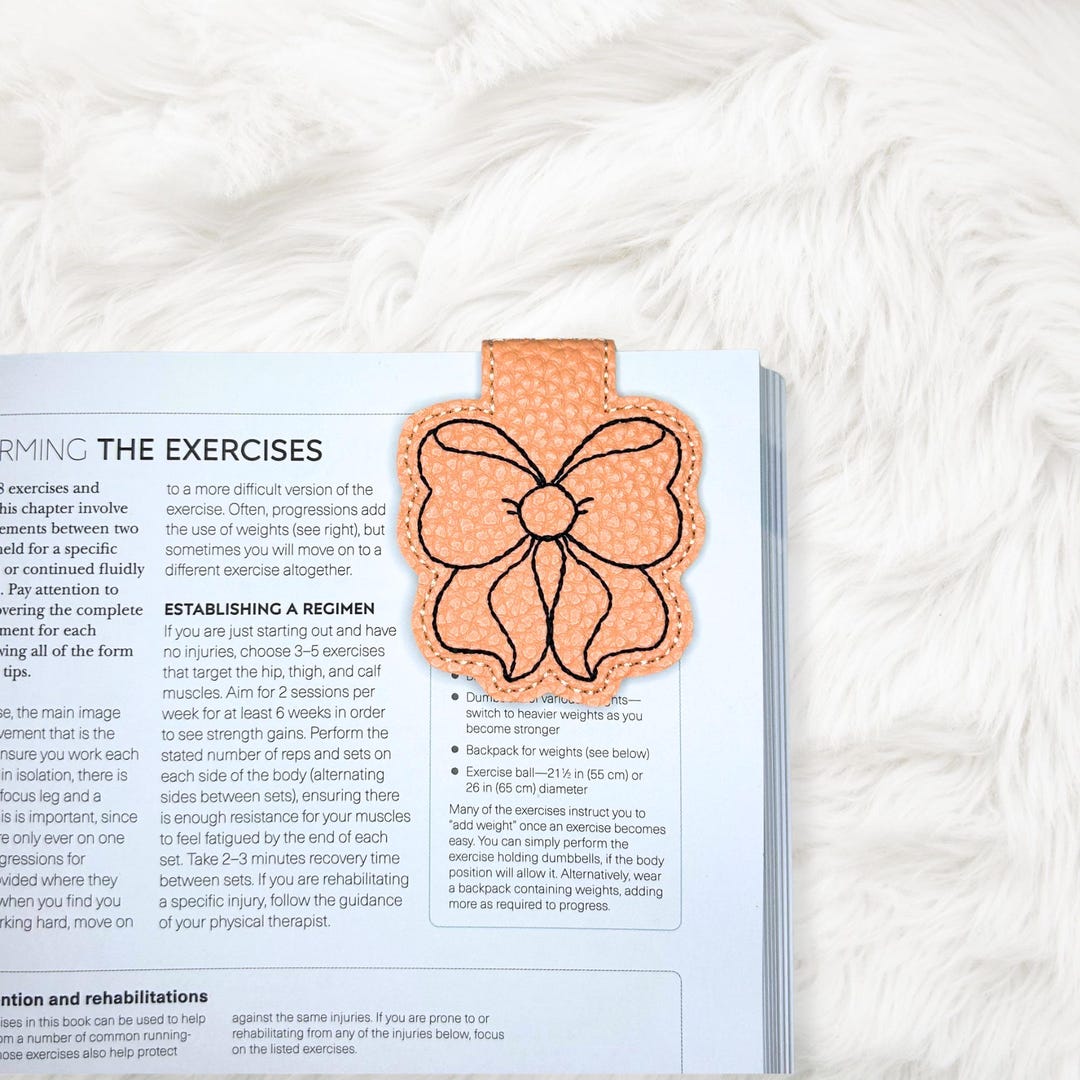 ITH 4x4 Bow Foldover Magnetic Bookmark, in the Hoop, Machine Embroidery ...