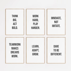 Printable Motivational Posters and Prints for Office Decor, Minimalist ...