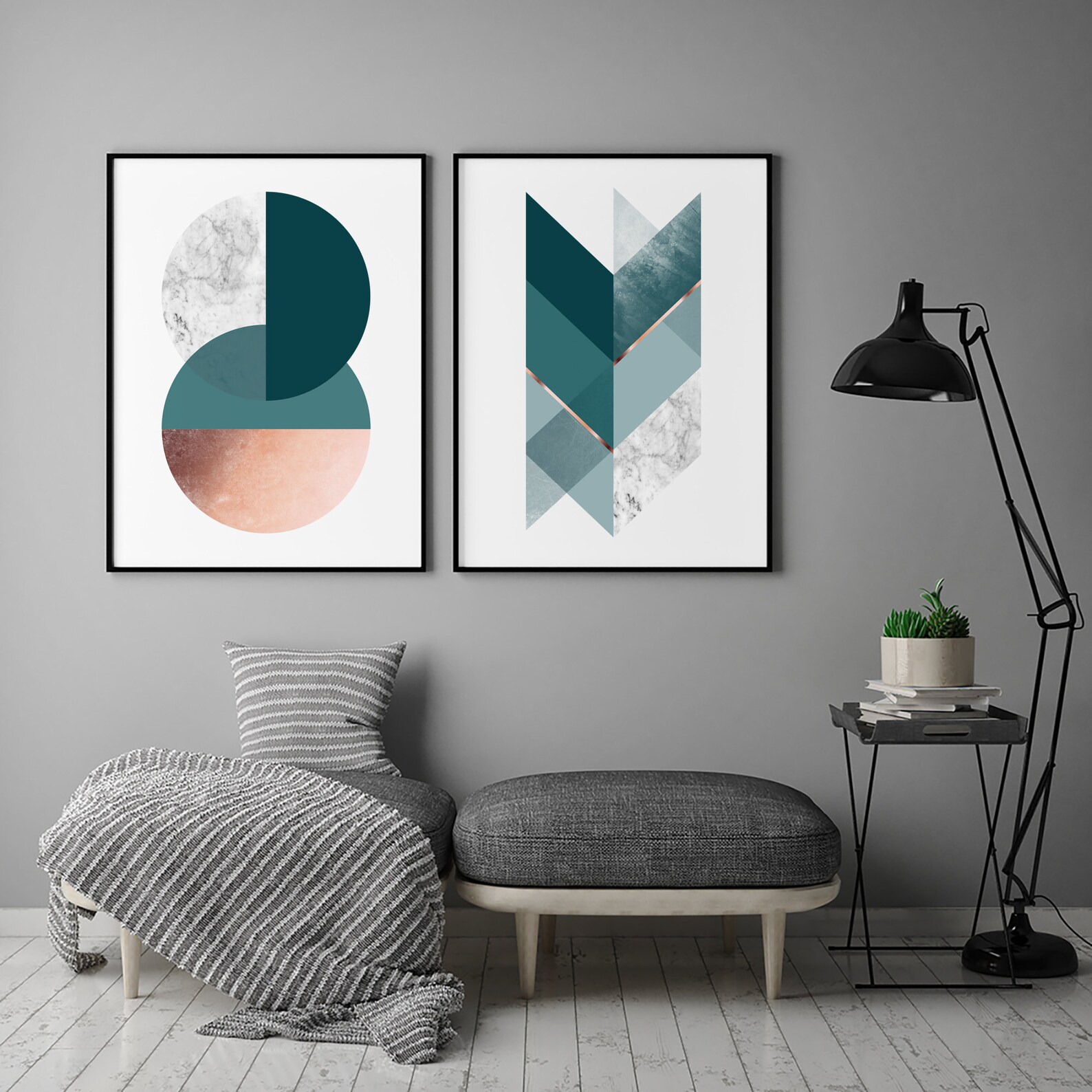 Printable Geometric Wall Art Downloadable Posters Art Deco | Etsy