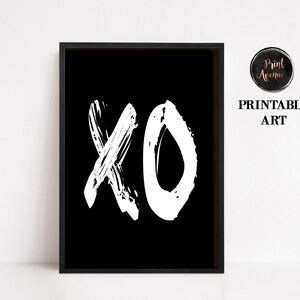 XO Print XO Poster XO Wall Art Printable Art Scandinavian | Etsy