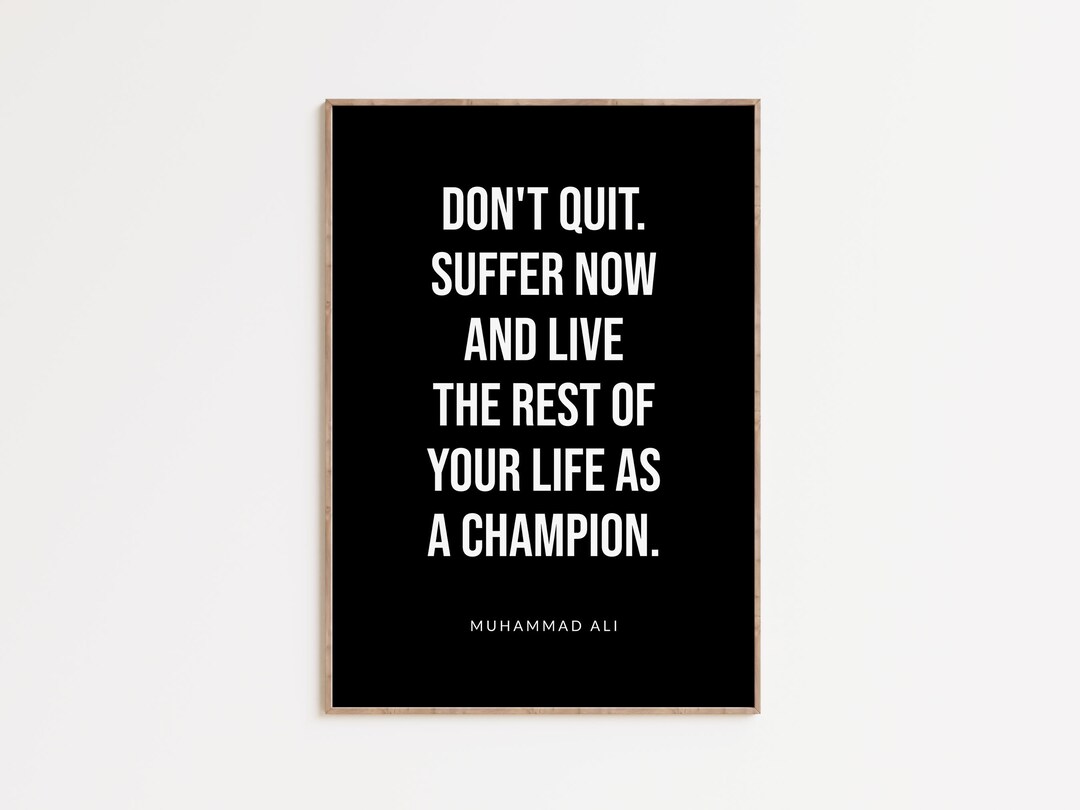 Mohammed Ali Motivational Poster, Muhammad Ali Quote Print, Office Wall ...