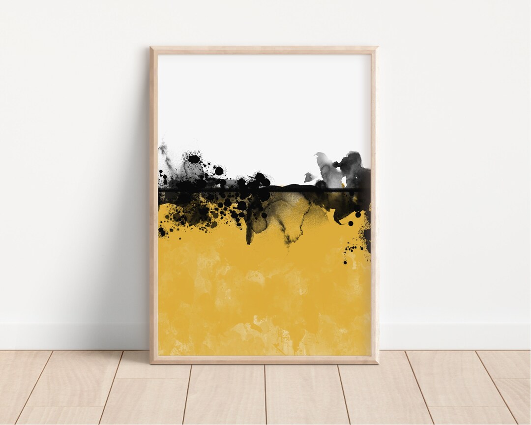 Mustard Print Wall Art Printable Art Digital Print Yellow - Etsy