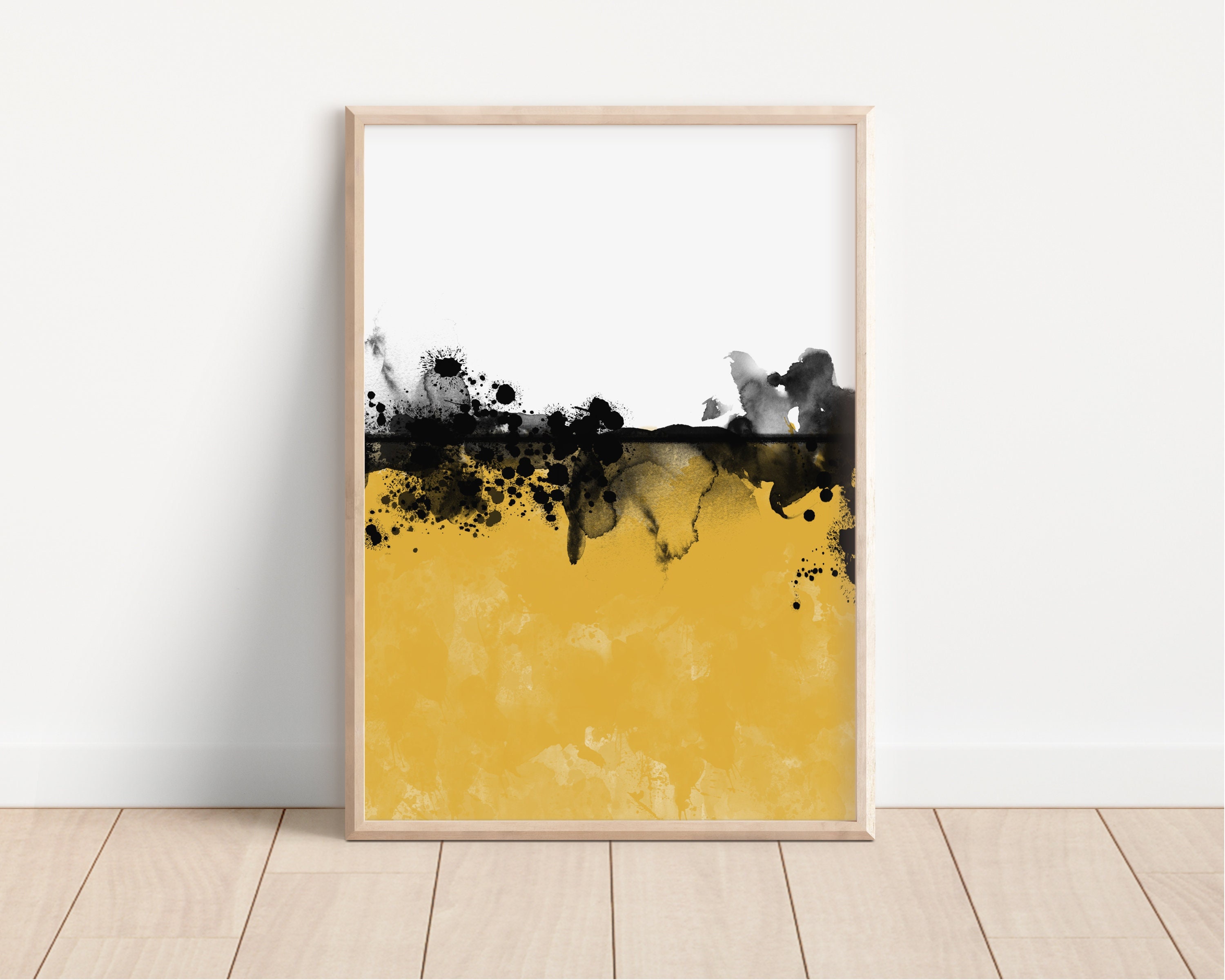 Mustard Print Wall Art Printable Art Digital Print Yellow - Etsy