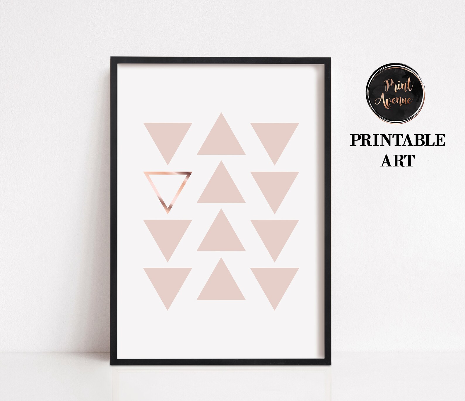 Pink and Copper Print Blush and Copper Art Blush and Copper | Etsy