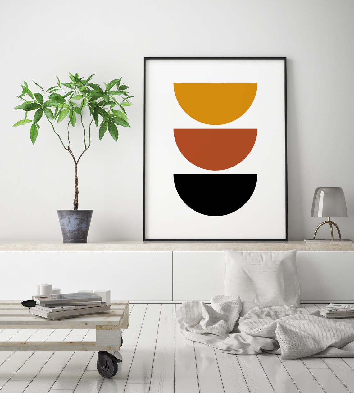 Set of 3 Printable Wall Art, Mid Century Modern Digital Art, 3 Piece ...