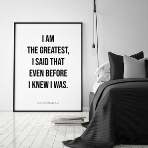 Mohammed Ali Inspirational Poster, Set of 6 Muhammad Ali Quote Prints ...
