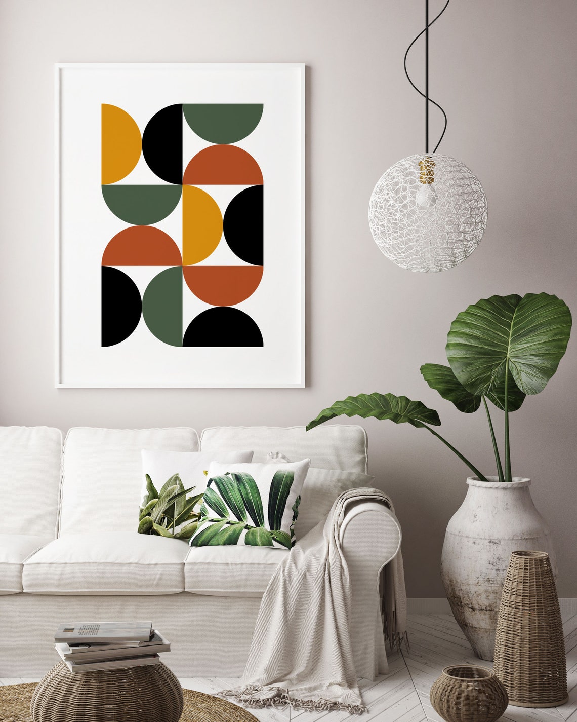 Set of 3 Printable Wall Art, Mid Century Modern Digital Art, 3 Piece ...