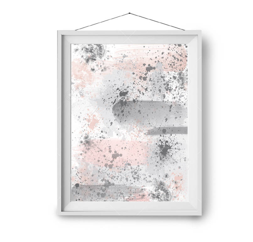 Digital Painting Blush Gray Paint Splash Art Pastel Colors | Etsy