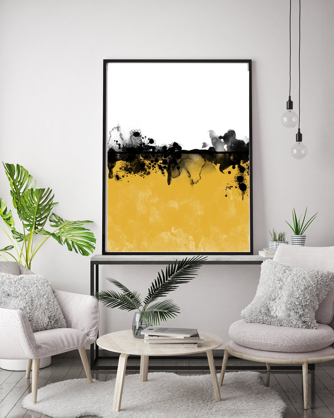 Mustard Print Wall Art Printable Art Digital Print Yellow - Etsy