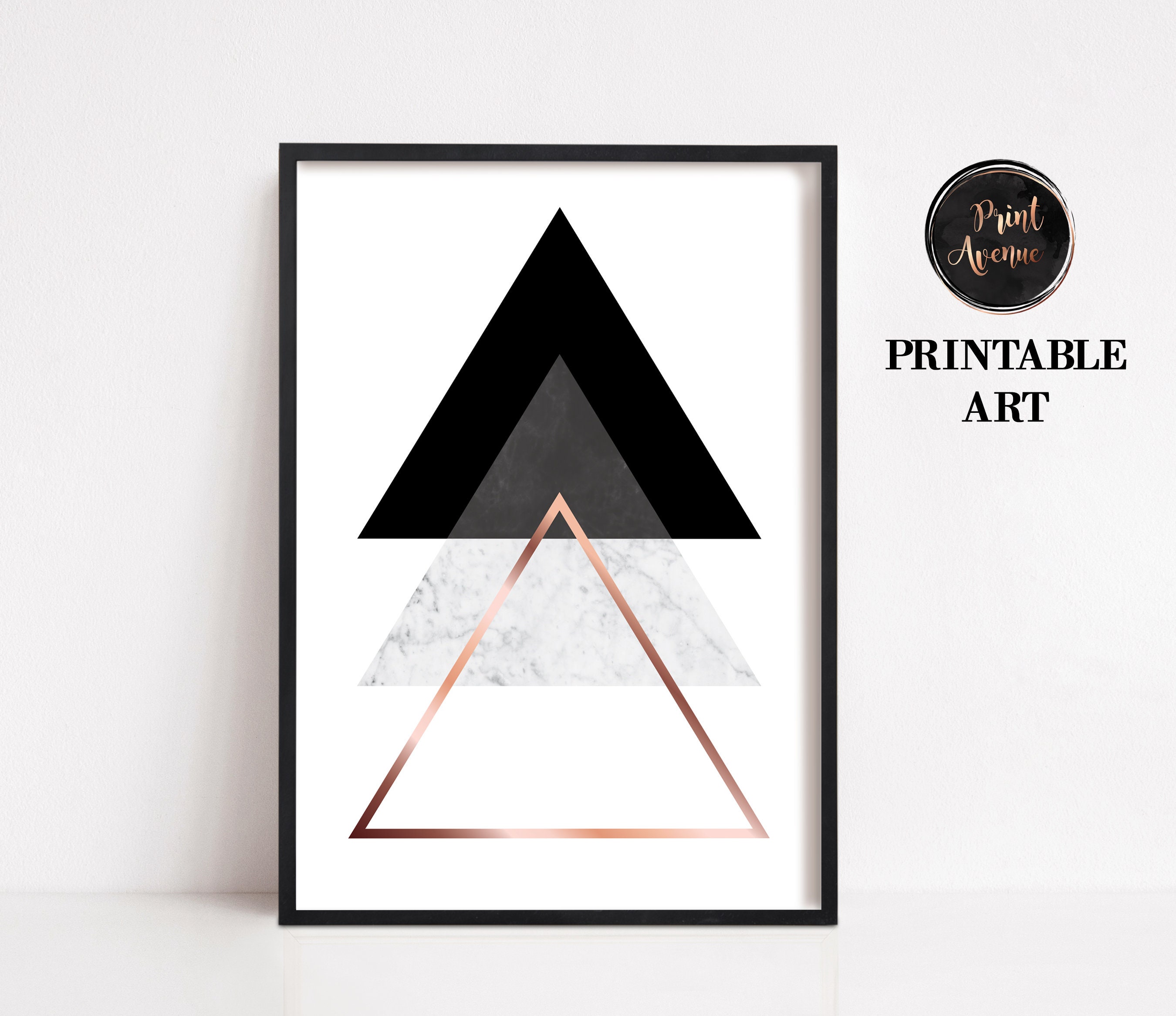 Triangles Print Minimalist Art Contemporary Print - Etsy UK