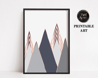 Mint Triangle Print Mint Geometric Wall Art Silver Print - Etsy Ireland